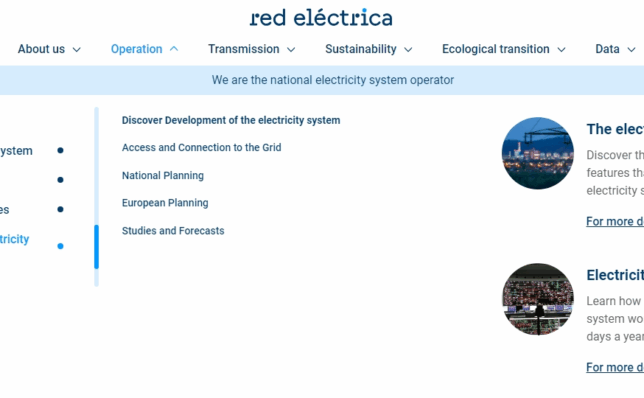 Spanish TSO Red Eléctrica launches new website - Renewables Grid Initiative